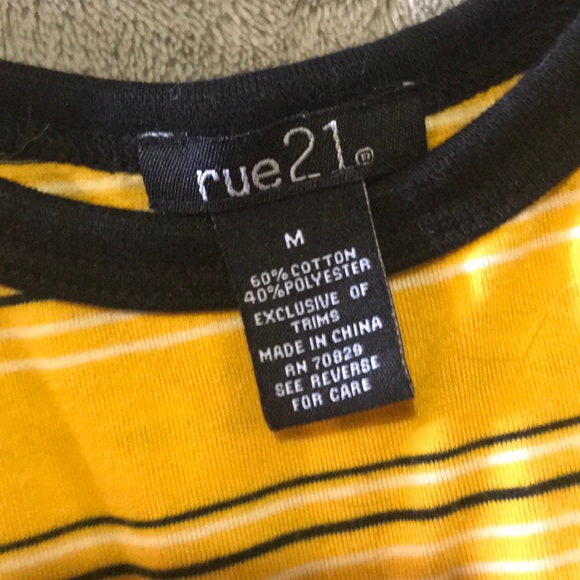 Tops | Yellow Crop Top From Rue 22 | Poshmark